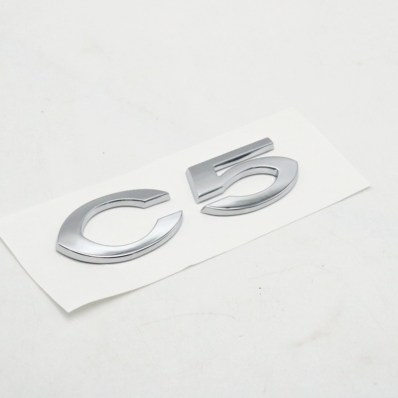 For C5 Letters Mark Logo Badge Emblem Decal Car Rear Trunk Lid ...