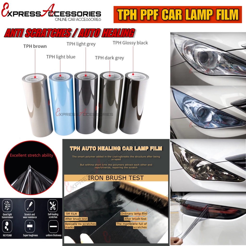 TPH PPF Car Tinted Film Wrapping Headlamp Taillamp Fog Lamp Self ...