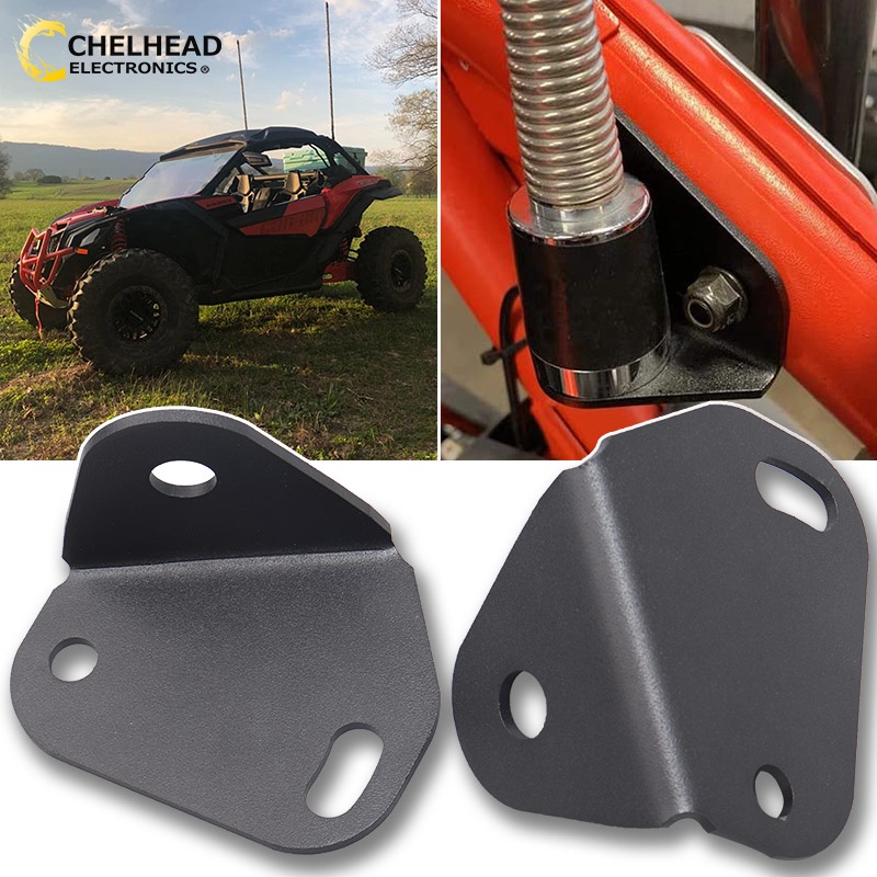UTV Rear Pillar Flag Antenna LED Whip Light Worklight Mounting Bracket ...