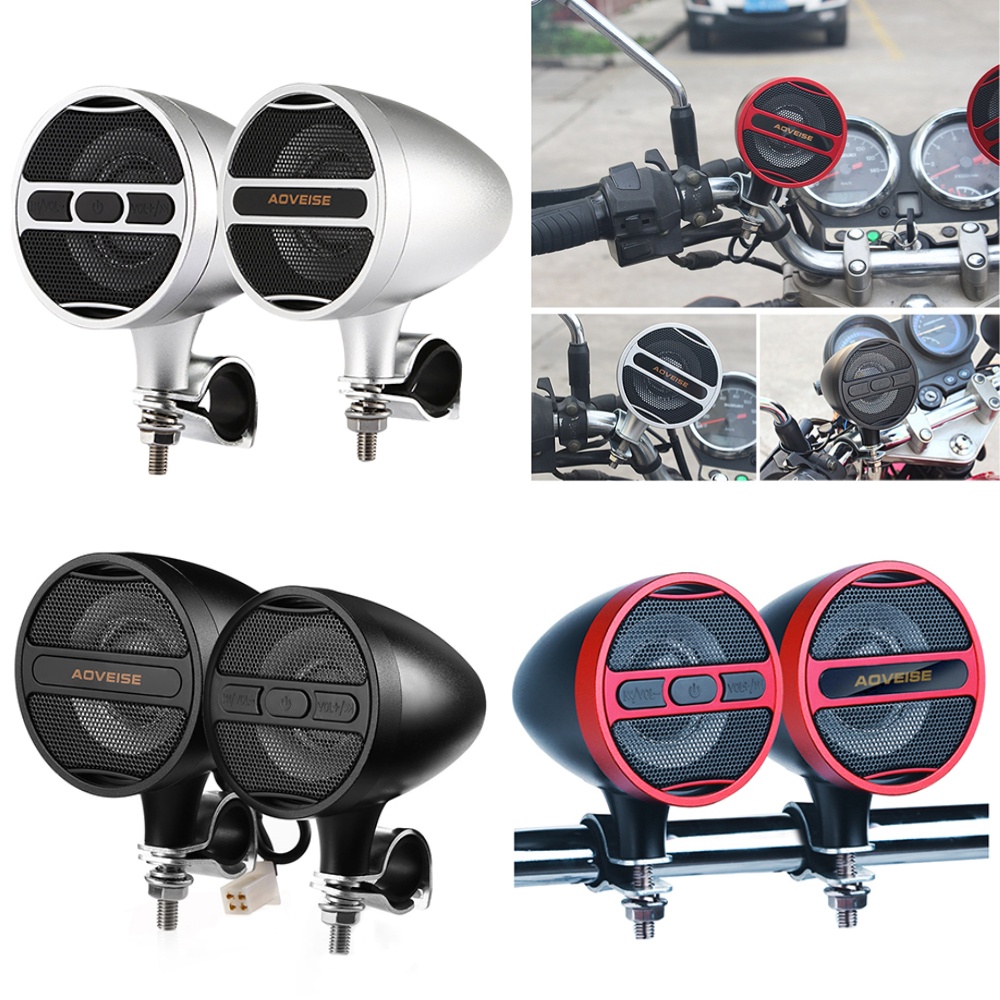 Wireless Motorcycle MP3 Audio System FM Radio MP3 Player Amplifier ...