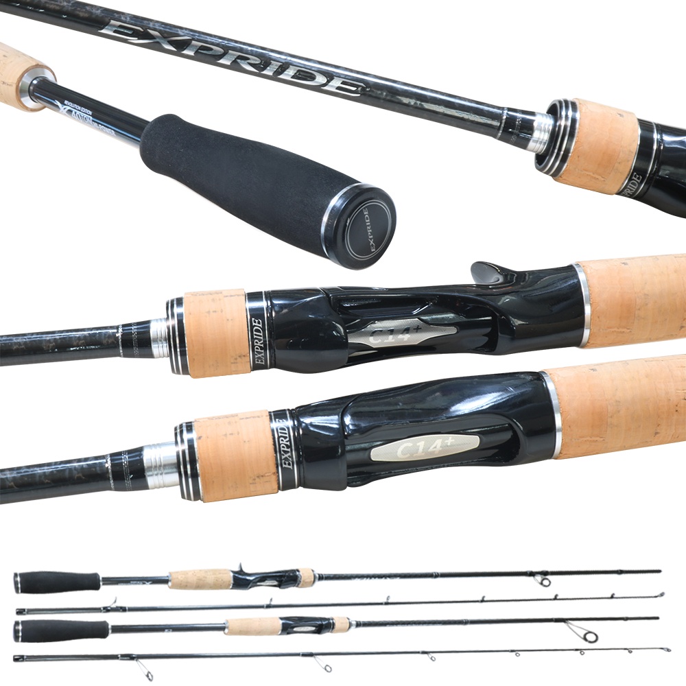 1.98M/2.1M 10KG Fishing Rod Carbon Spinning Rod Baitcasting Rod X-cross ...