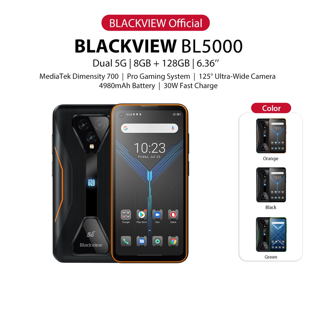 Blackview 5G Gaming Rugged Smartphone (6.36”/8GB RAM + 128GB ROM) BL5000 | Shopee Malaysia