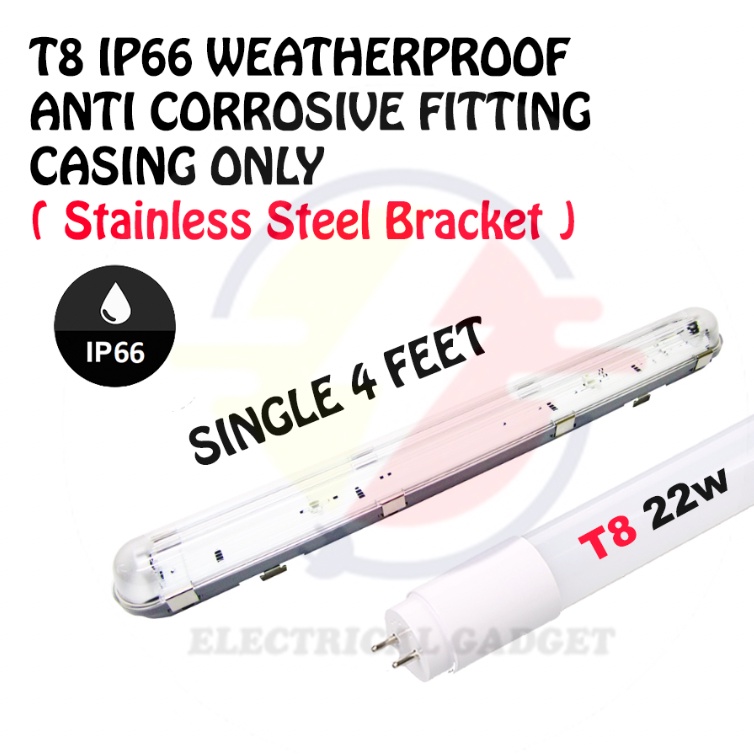 LED T8 2FT/4FT Stainless Bracket Anti Corrosive Fitting Weatherproof ...
