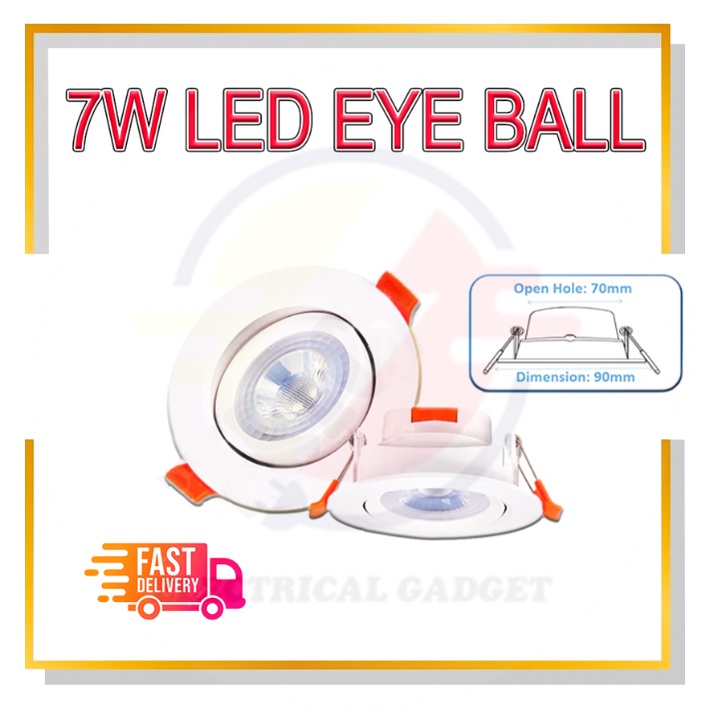 PROMOTION 7W LED Recessed Eyeball Round Downlight & 7W DIECAST ...