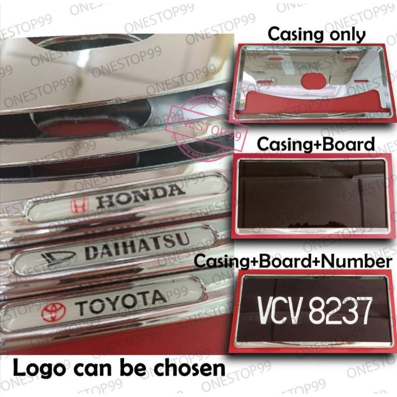 🔥🔥🔥JDM Japan Style Chrome Car Nombor Plate Holder Frame Universal ...