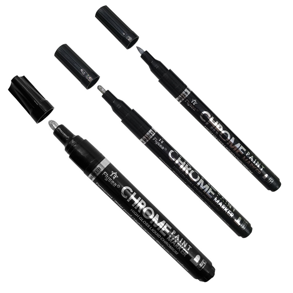 Liquid Mirror Chrome Marker DIY Mirror Pen Reflective Paint Silver Art ...