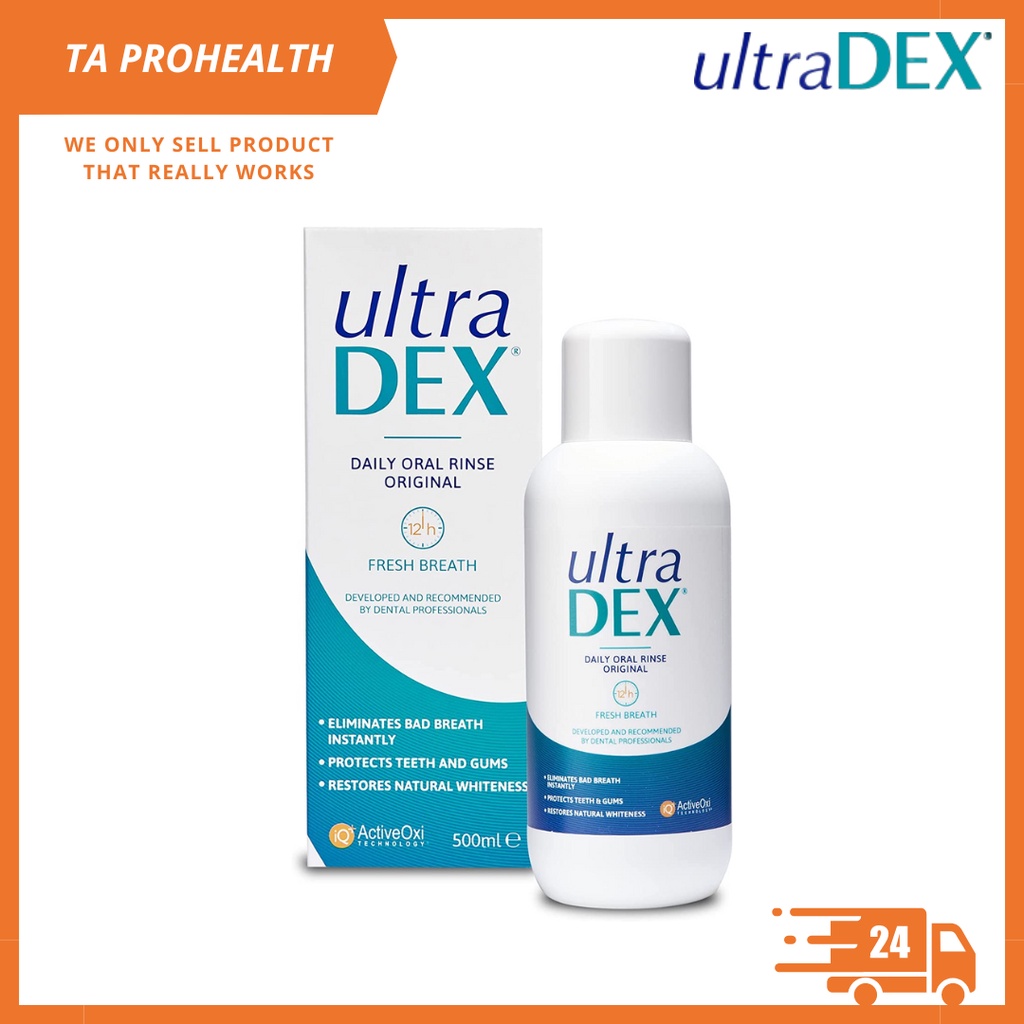 UltraDEX Daily Oral Rinse Original 12Hrs Fresh Breath 500ml | Shopee ...