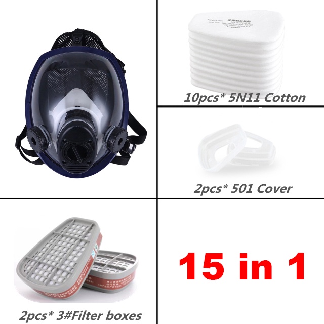 8100 Full Face Gas Mask Chemical Biological Radioactive Contamination ...