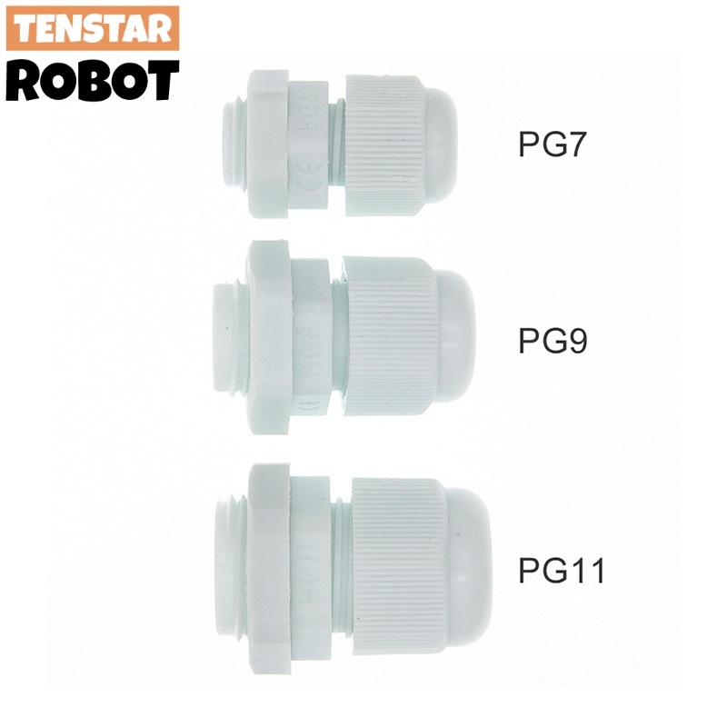 10pcs IP68 PG7 PG9 PG11 for 3-6.5mm-10mm Wire Cable CE White Waterproof ...