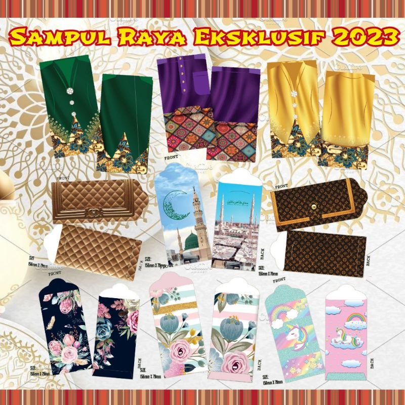 [50pcs + FREE GIFT] Sampul Duit Eksklusif 2023 SAMPUL RAYA 2023 SAMPUL ...