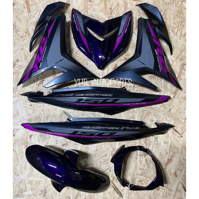 Velozi Coverset Y15 V1/V2 Y15ZR Stripe Custom RC 2018 Black/Purple Grey Colour | Shopee Malaysia