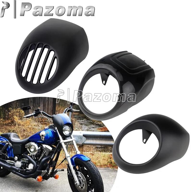 Round 5-3/4" Headlight Fairing Front Headlamp Cowl Cover For Harley ...