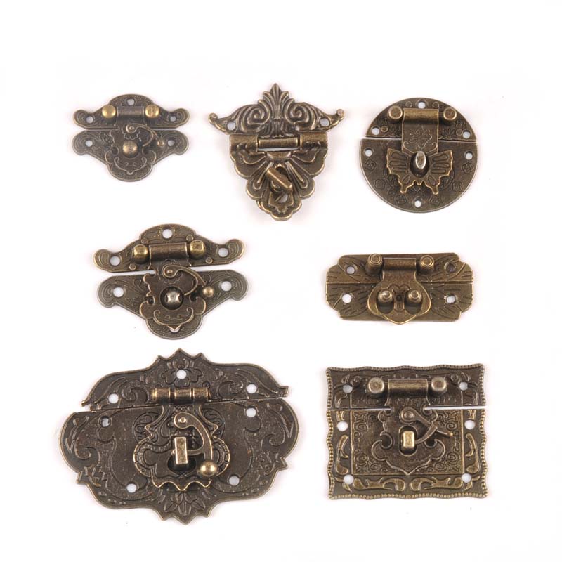 New Vintage Antique Brass Wood Suitcase Box Clasp For Wooden Boxes Hook ...