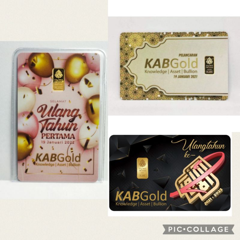 KAB Gold Bar (0.50 Gram) (Au 999.9) 24K - Pelancaran Dan Ulang Tahun | Shopee Malaysia