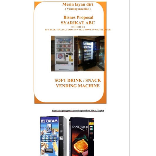 Proposal Mesin Layan Diri Vending Machine | Shopee Malaysia