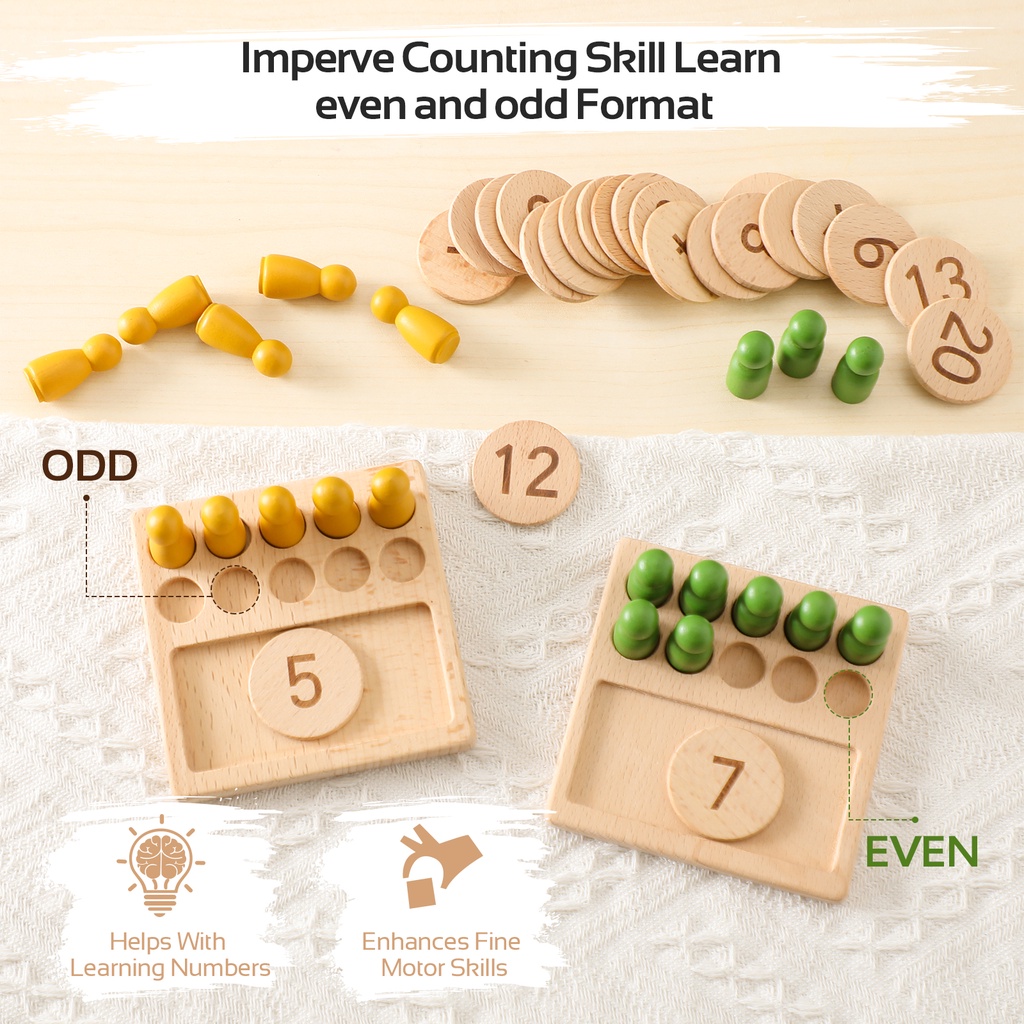 1 Set Montessori Toy Wooden Building Blocks Early Learning Montessori ...
