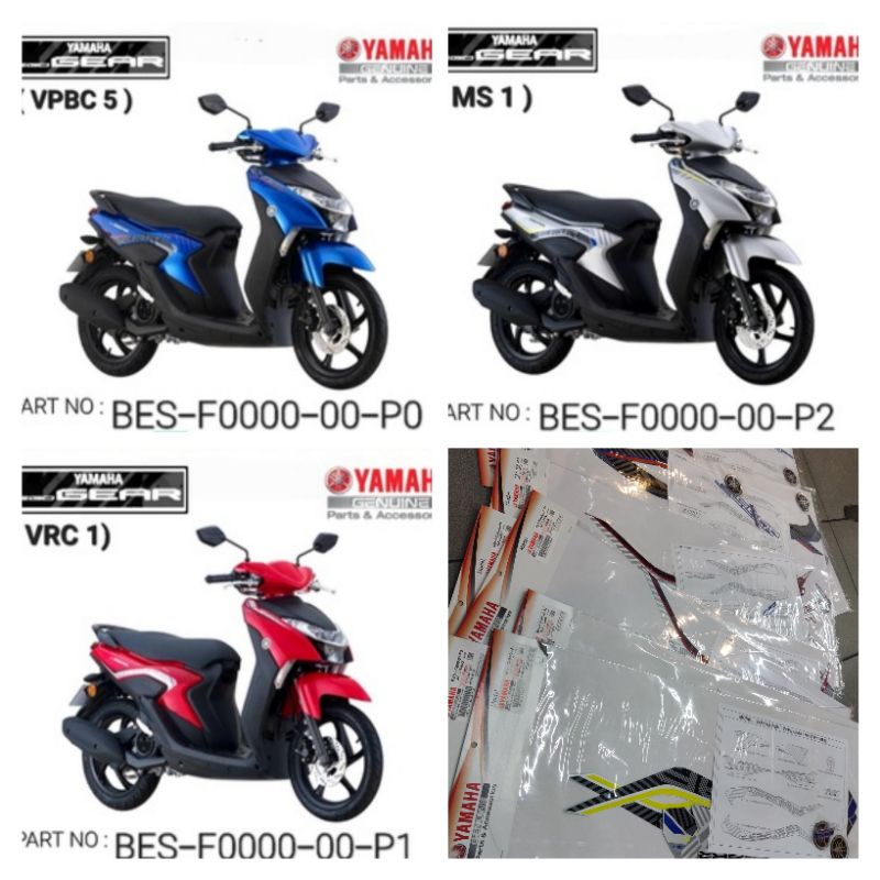 COVER SET BODY SET YAMAHA SCOOTER EGO GEAR SIAP STICKER 100% ORIGNAL HLY | Shopee Malaysia