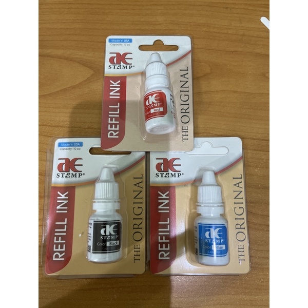 (AE Stamp) Refill Ink 10cc RED /BLACK /BLUE | Shopee Malaysia