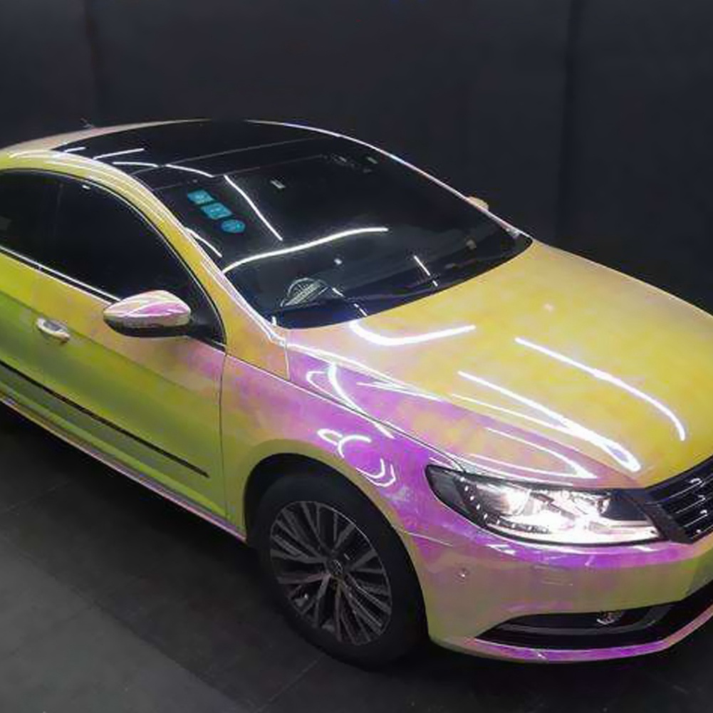 10M x 1.35M Holographic Chameleon Rainbow Pink Car Styling Vinyl Wrap ...