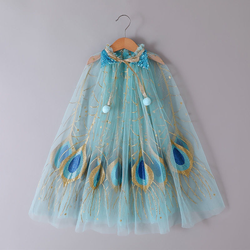 Children's Clothing Performance Day Princess Cloak Peacock Fairy ...