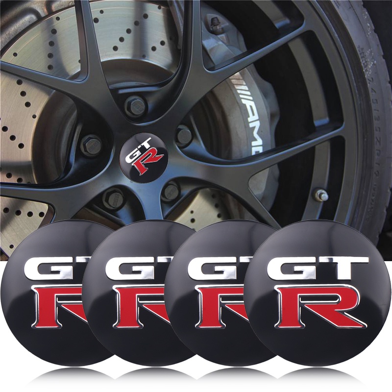 Car Styling 4pcs/set 56mm GTR Car Steering tire Wheel Center Badge ...