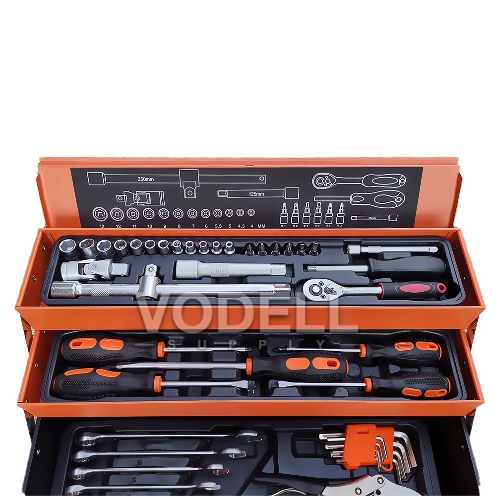 Great experience VODELL 85pcs Cantilever Metal Tool Box Set Kombinasi ...