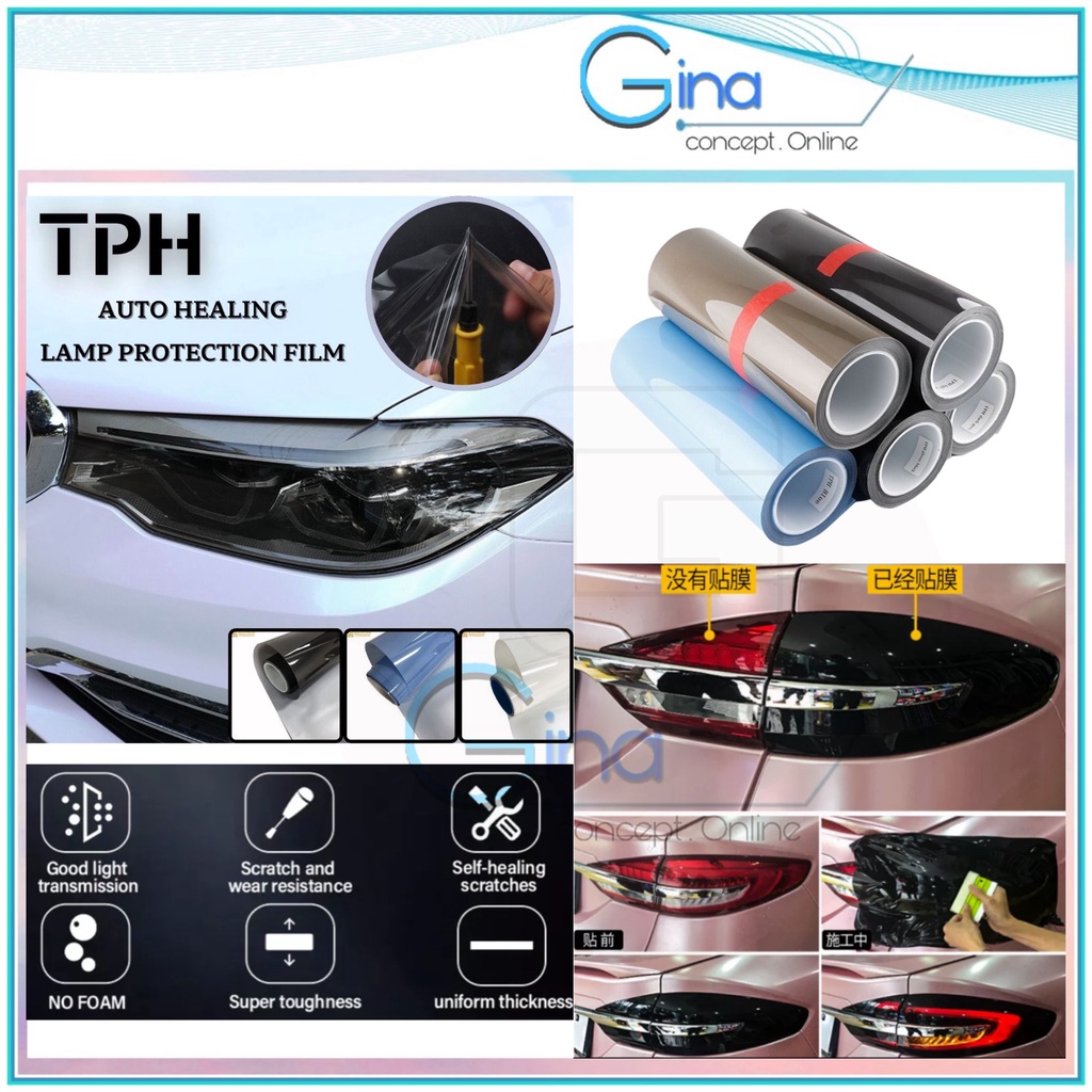 TPH PPF Car Tinted Film Wrapping Headlamp Taillamp Fog Lamp Self Healing Paint Protection Film ...