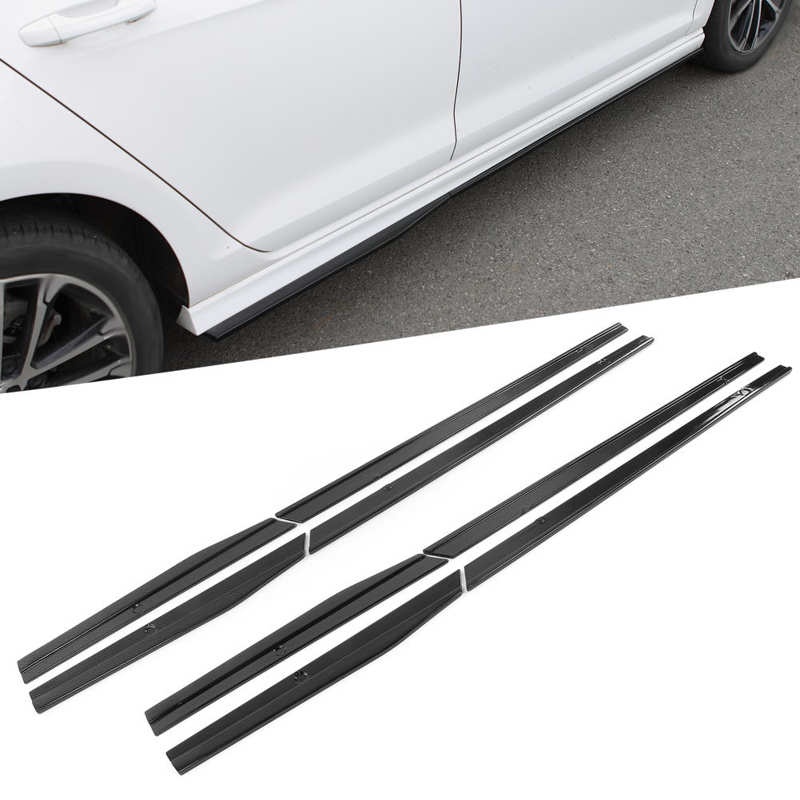 For RZ Style Car Side Skirt Extensions Rocker Winglet Splitters Spoiler ...