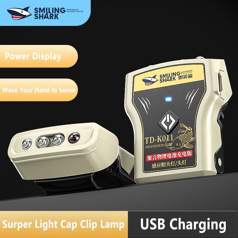 Smiling Shark Mini Head Lamp Led Super Bright Headlamp Sensor Headlight ...