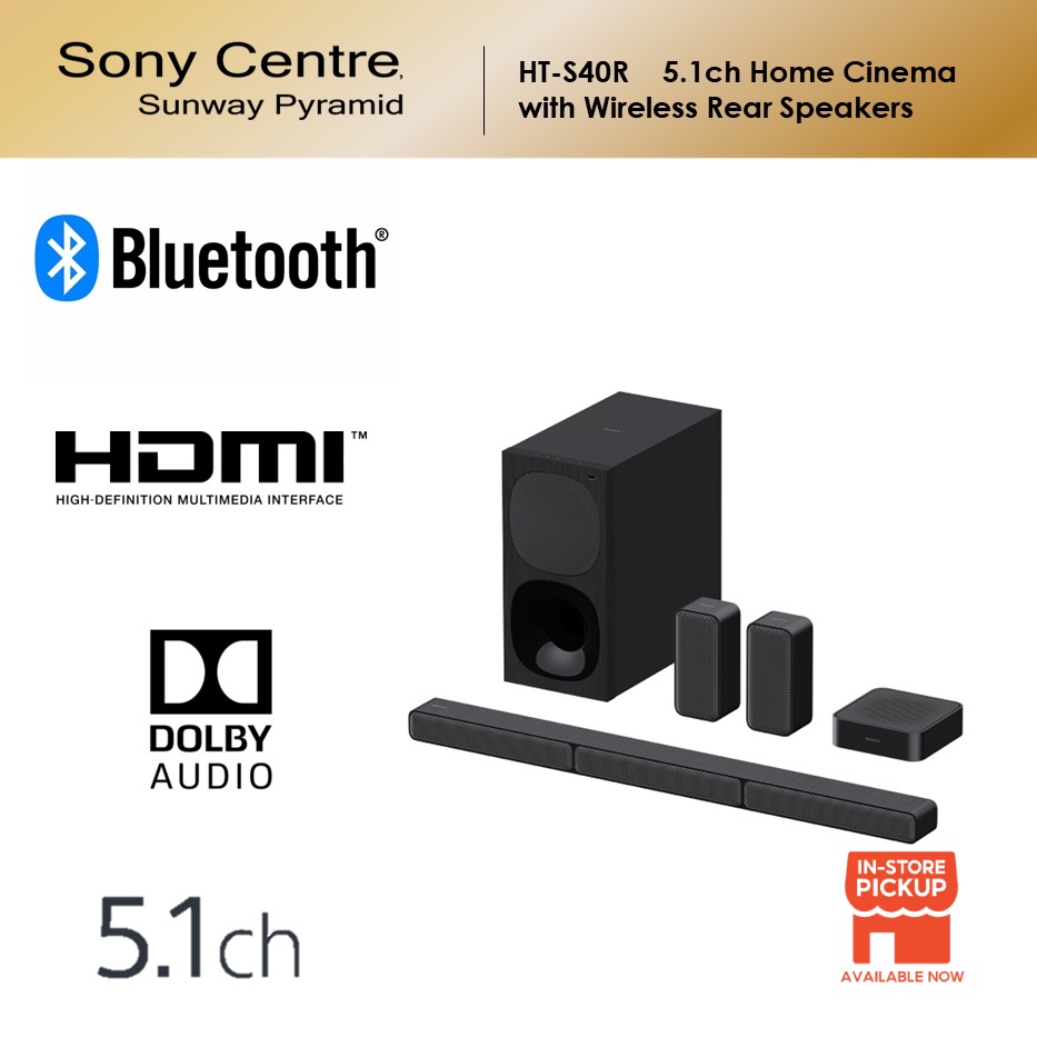 SONY HT-S40R | Home Cinema with Wireless Rear Speakers (5.1") | S40R ...
