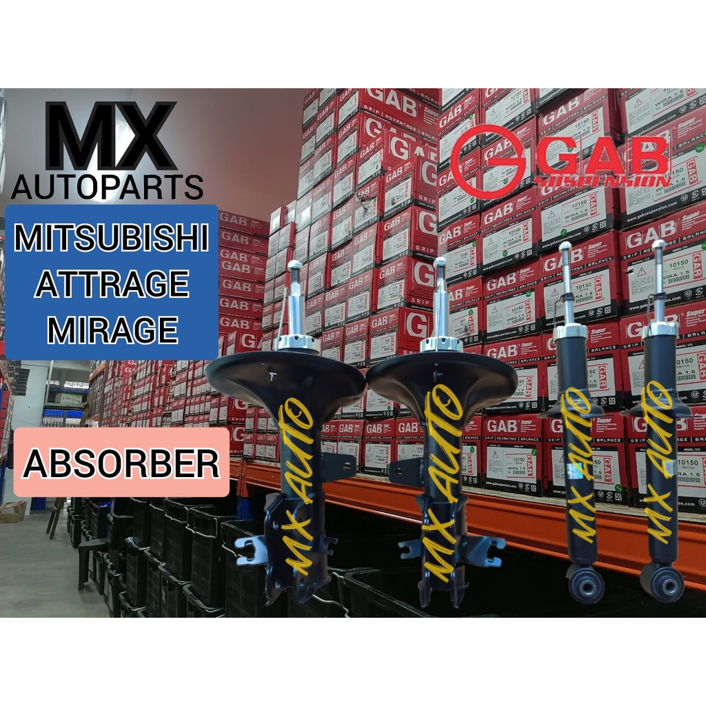 ORIGINAL GAB SUPER ABSORBER MITSUBISHI ATTRAGE MIRAGE FRONT / REAR ...
