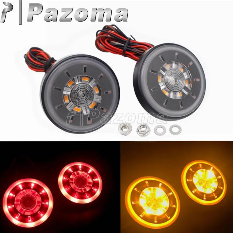 Universal Motorcycle Dual LED Reflectors Warning Reflective Sticker ...