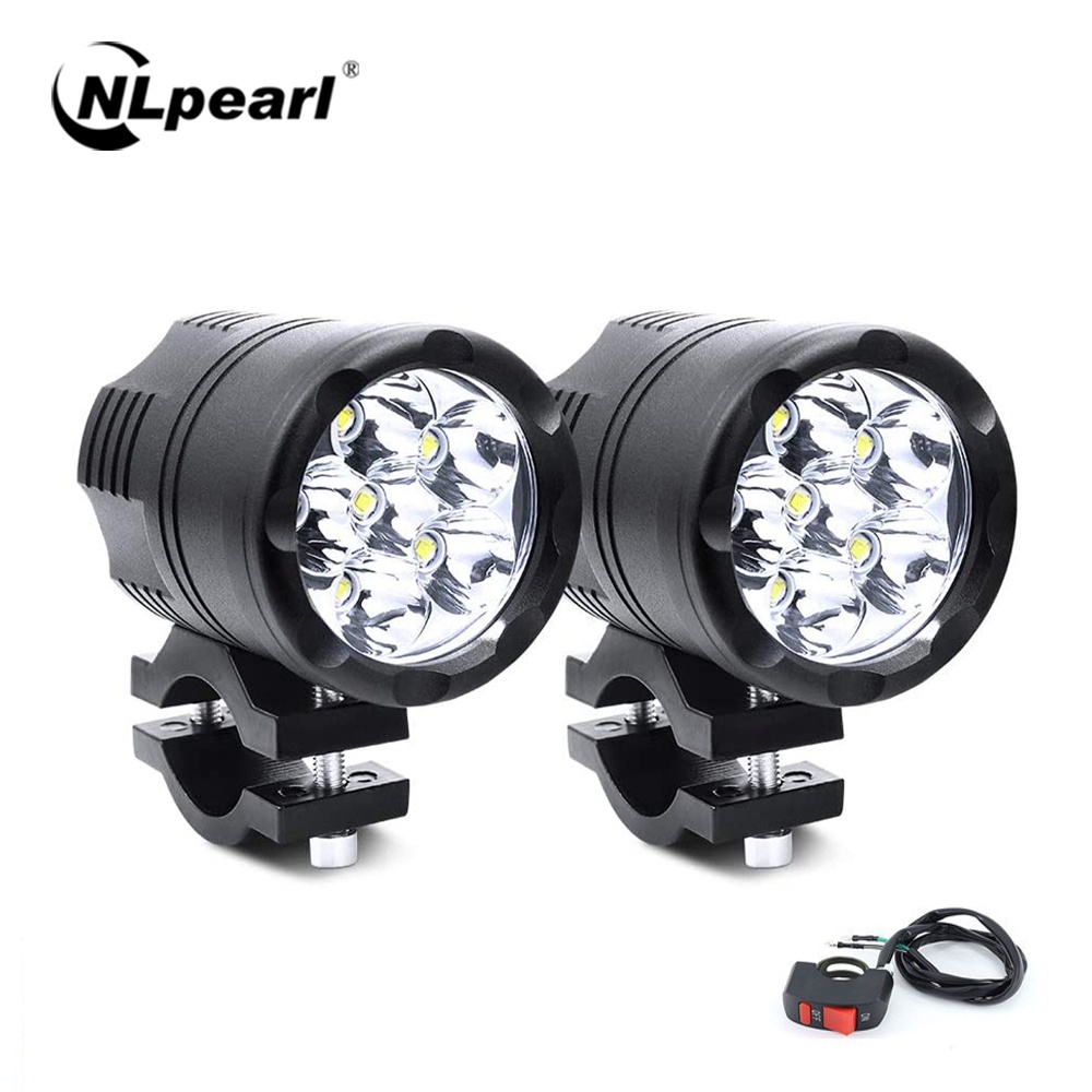 NLpearl 2X 60W Led Spotlight Motorcycle light 6000K 3 Mode Headlight ...