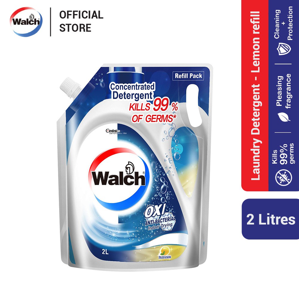 Walch Antibacterial Laundry Detergent Lemon Refill (2000ml) | Shopee ...