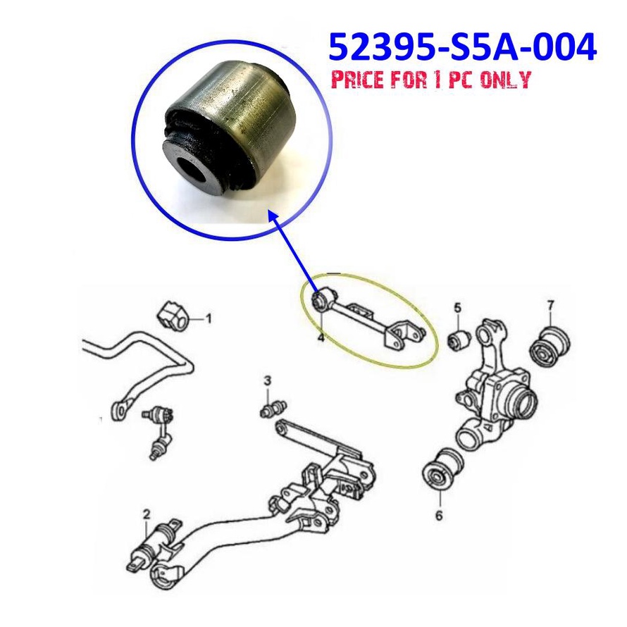 Honda Odyssey.Stream.CRV/CIVIC FC.FD Rear Suspension Replacement Rubber ...