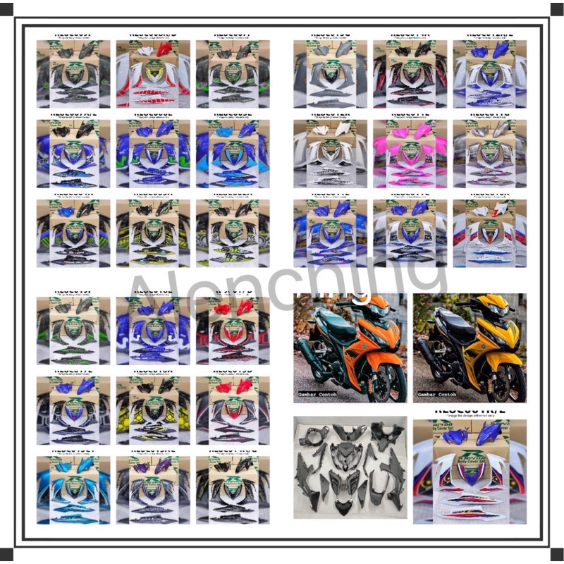 LC V8 FI LC V8 Rapido Cover Set （Siap Sticker tanam ）LCV8FI LC V8 100 ...