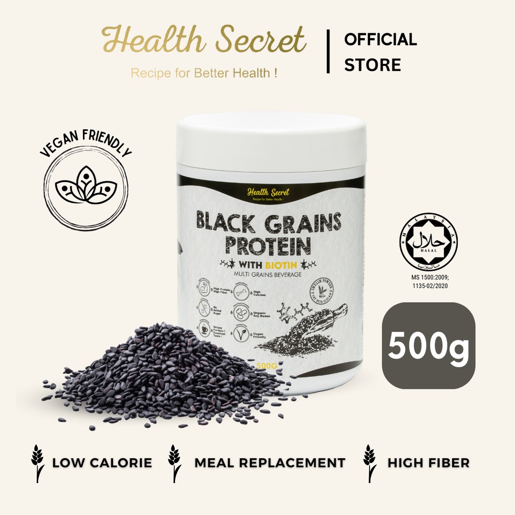 Health Secret Black Grains Protein with Biotin (500g) - Low Calorie ...