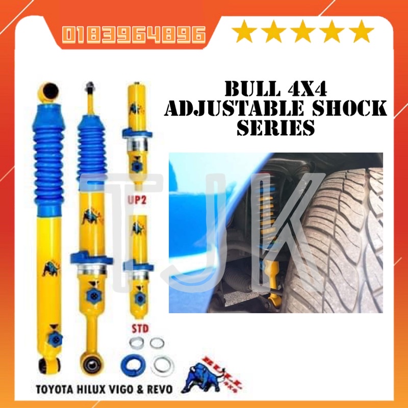BULL 4X4 Adjustable Shock Series Absorber Std Atau Liftup 2inchi ...