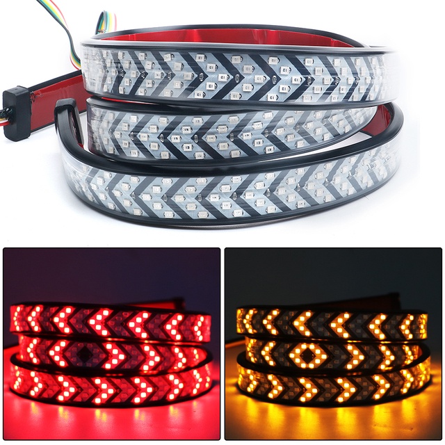 Car Truck LED Light Strip Warning Light Tail Light RGB Neon Light Bar ...