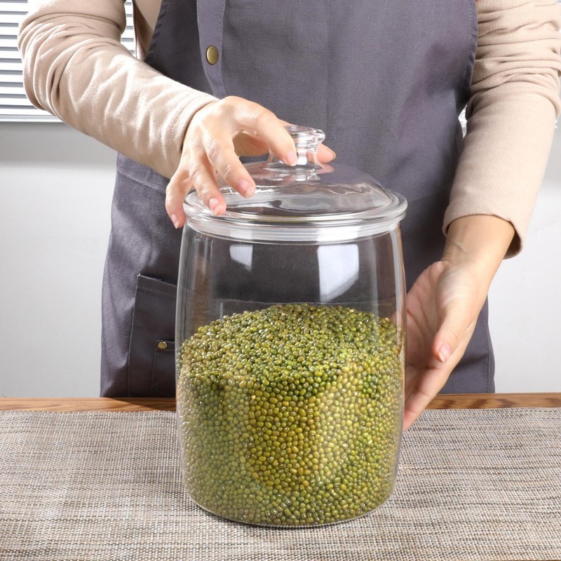 6L PET food grade material Large Transparent Pet Sealed Can, Home Food ...