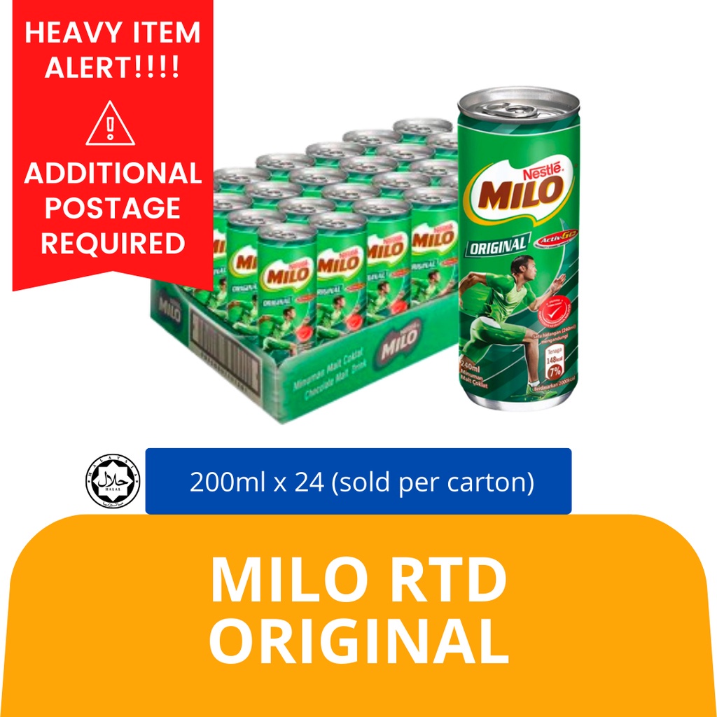 Milo RTD Original (20+4) 200mlX24 | Shopee Malaysia