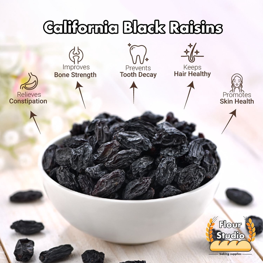 (Vacuum Packed) USA California Black Raisins, Kismis Hitam, 美国葡萄干 ...