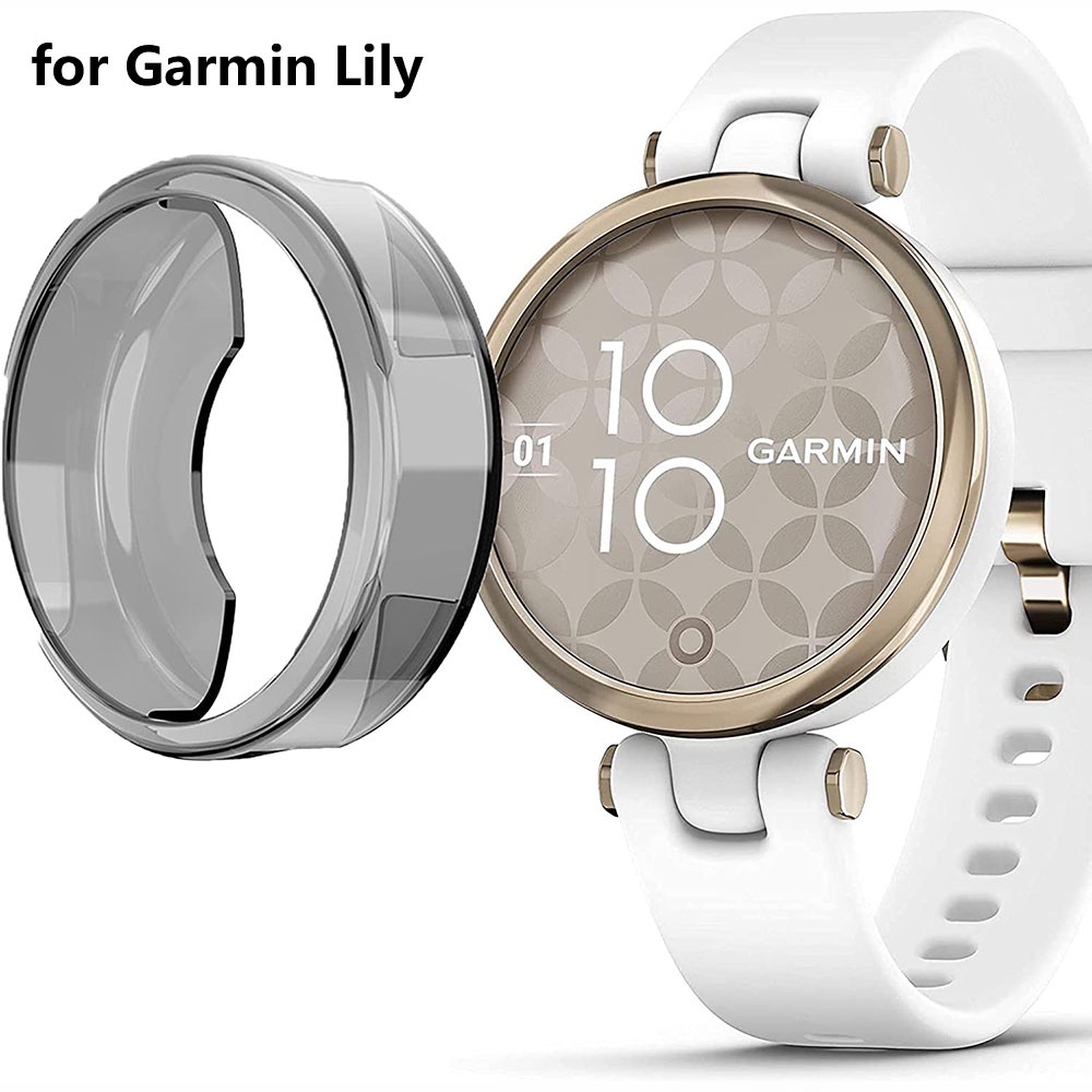 Clear Protective Case For Garmin Lily SmartWatch Screen Protector Soft ...