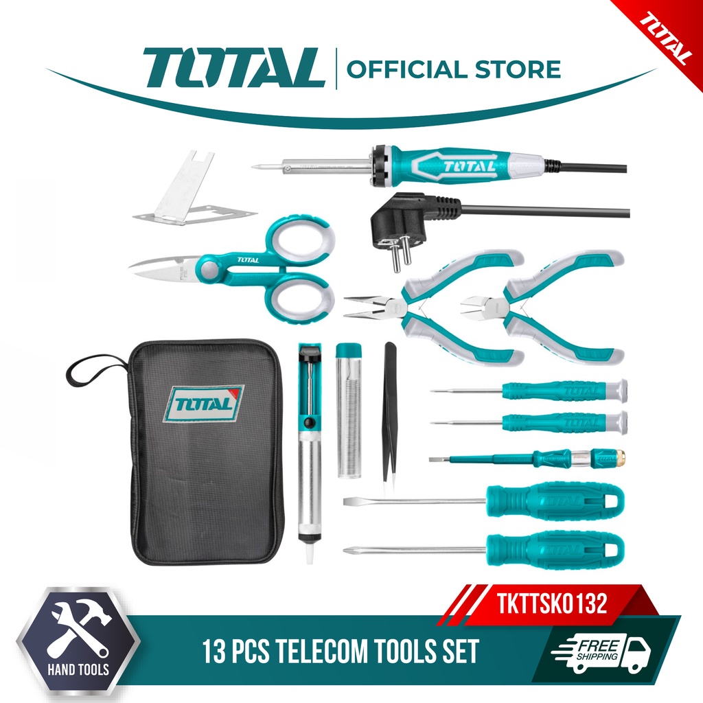 TOTAL Telecom Tools Set (13 Pcs) TKTTSK0132 | Shopee Malaysia