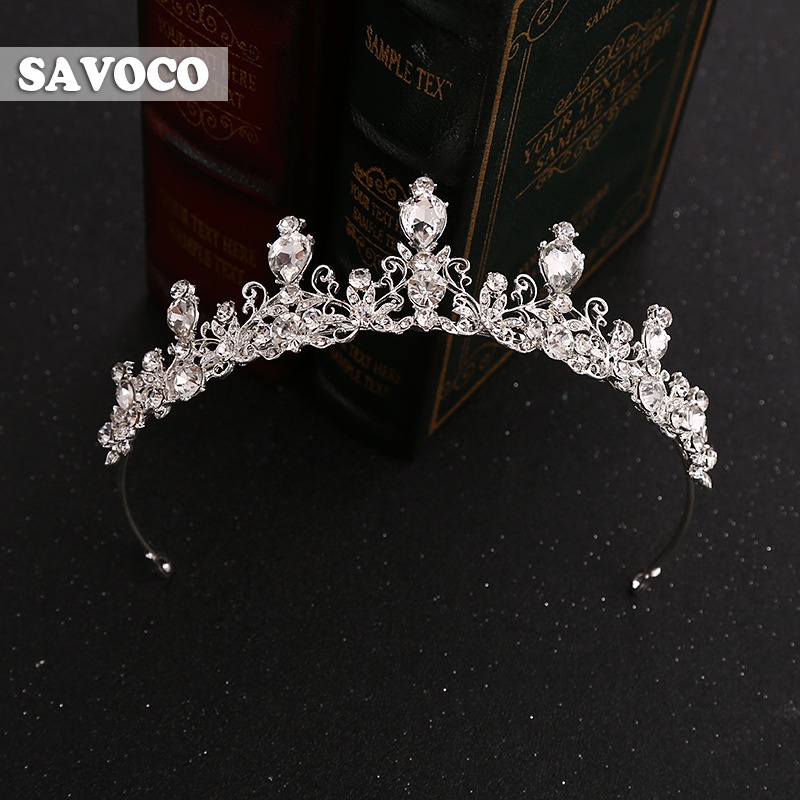 SAVOCO Women Bridal Tiara Crown Nikah Mahkota Pengantin Wedding ...