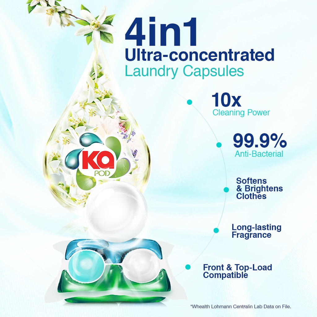 Ka 4in1 Laundry Capsules Refill Pack (16g x 54 Pcs) | Shopee Malaysia