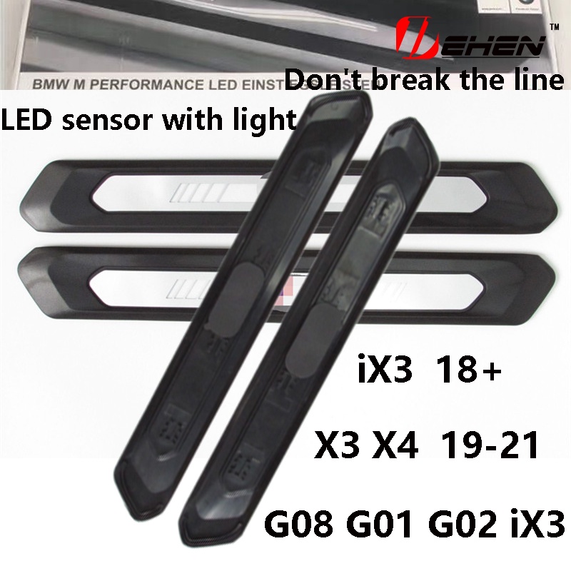 LED Light Door Sill For BMW X3X4 G08 G01 G02 iX3 3 4 Series G20 G21 G28 ...