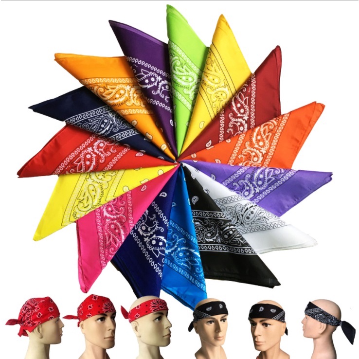 Bandanas Multi-Purpose Bandanas Paisley Cowboy Polyester Headbands ...