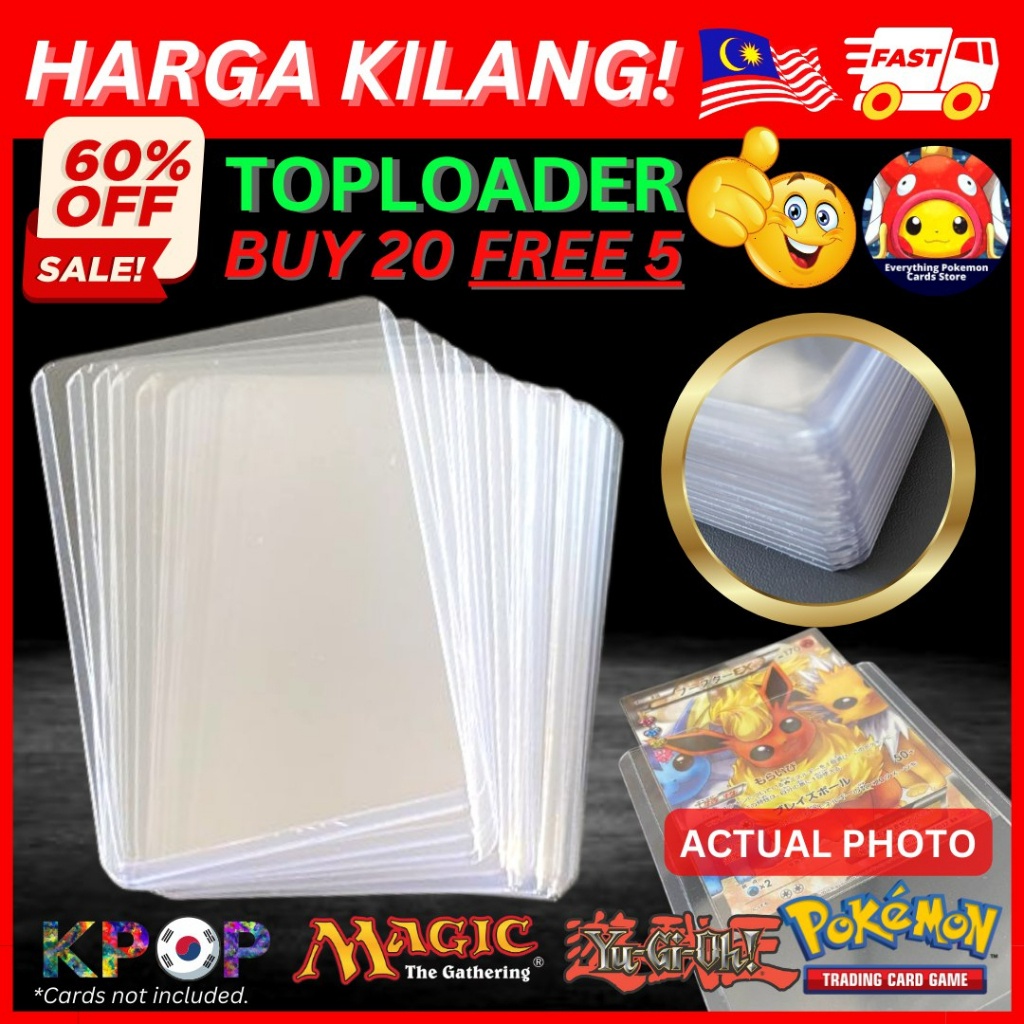 [FREE 5 BUY 20] Toploader Pokemon Yugioh Digimon KPOP Photocard Card ...