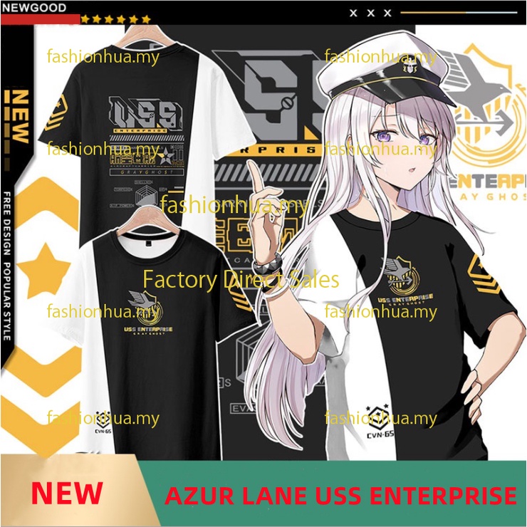 New Anime Azur Lane USS Enterprise/USS Benson T Shirt Japanese Men's ...